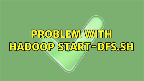 Ubuntu Problem With Hadoop Start Dfs Sh YouTube