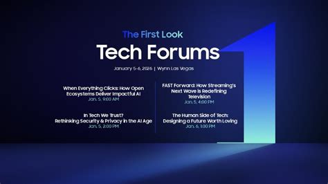 Samsung To Host Series Of Tech Forums At Ces 2026 Stuffmotion