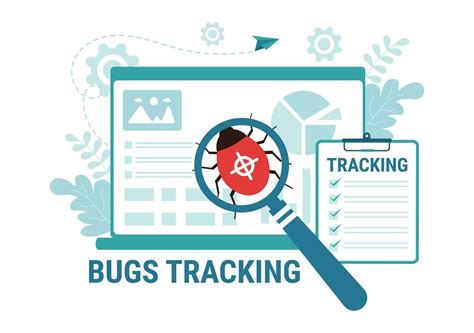 Bug Tracking Vector Illustration With Mobile Phone Protection From