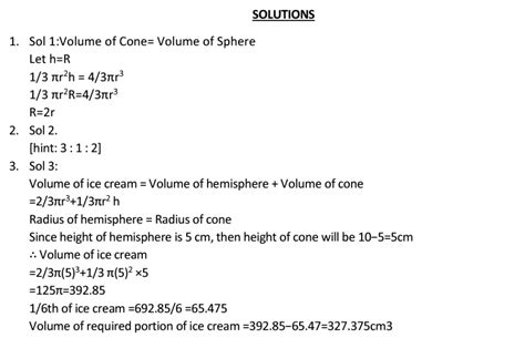 Important Questions Of Chapter 12 Surface Areas And Volumes Class 10 Maths Neutron Classes