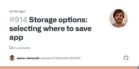 Storage Options Selecting Where To Save App Issue Emilk Egui GitHub