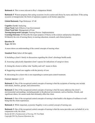 Test Bank For Kozier And Erbs Fundamentals Of Nursing 9th Edition By