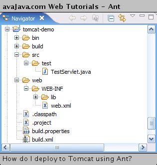 How Do I Deploy To Tomcat Using Ant Web Tutorials Avajava Com