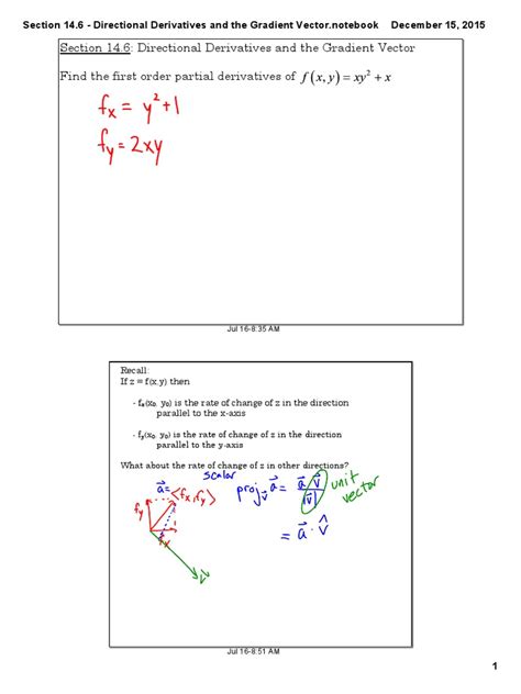 146 Directional Derivatives And Gradient Pdf Derivative Gradient