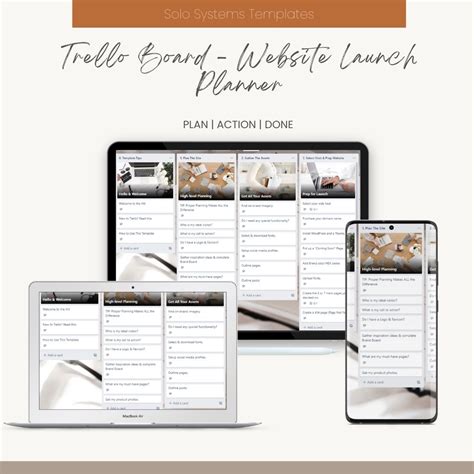 Trello Board Website Launch Planner Solo Systems Templates