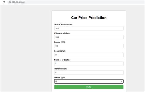 github ministerjohn second hand car prediction using random forest