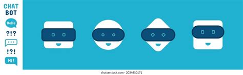 Chatbot Character Set Cute 3d Bot Stock Vector Royalty Free