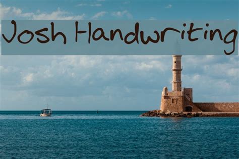 Josh Handwriting Font FFonts Net