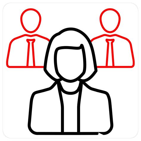 Manager Icon Concept In Red Line Color 65287235 Vector Art At Vecteezy