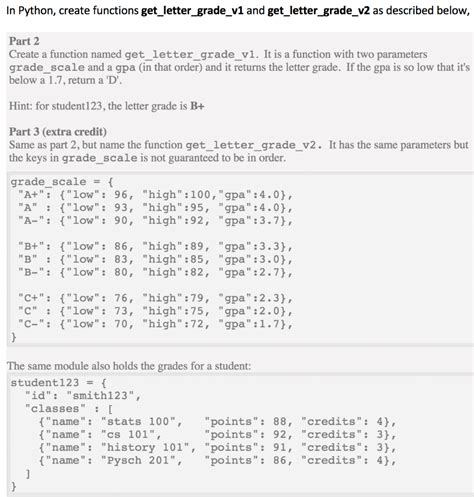 In Python Create Functions Get Letter Grade V1 And