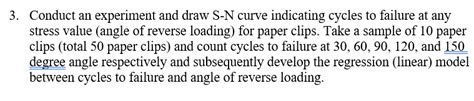 Conduct An Experiment And Draw S N Curve Indicating Chegg Com