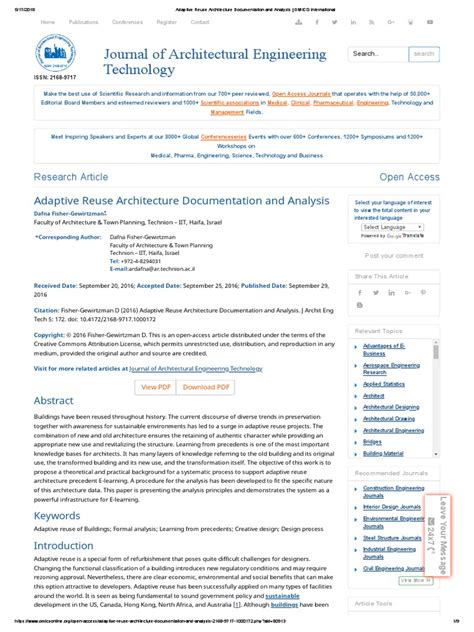 adaptive reuse architecture documentation and analysis omics