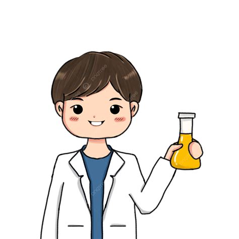 귀여운 과학자 만화 그림 귀여운 과학자 천재 과학자 과학자 만화 PNG 일러스트 및 PSD 이미지 무료 다운로드 Pngtree
