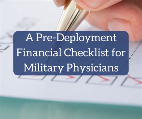 Pre Deployment Checklist For Personal Finances White Coat Investor