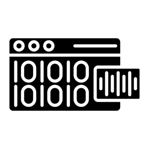 Premium Photo Natural Language Processing Glyph Solid Black Illustration