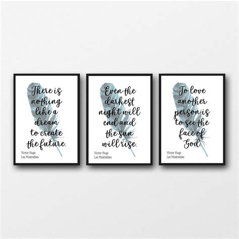Les Miserables Significant Quotes Set Of 3 Les Misérablesvictor Hugo