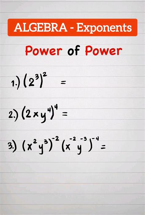 algebra power of power exponents algebra power of power exponents