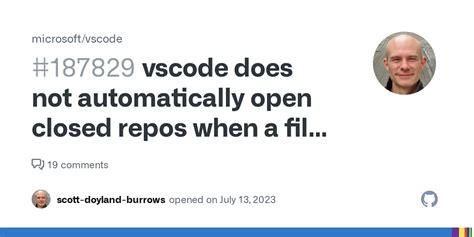 vscode does not automatically open closed repos when a file is opened