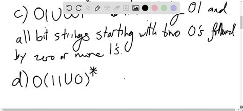 Solveddescribe In Words The Strings In Each Of These Regular Sets A 001 B 01 C 01 ∪