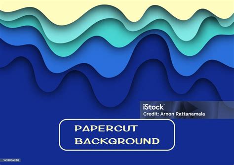Multi Layers Blue Color Texture 3d Papercut Layers In Gradient Vector Banner Abstract Paper Cut