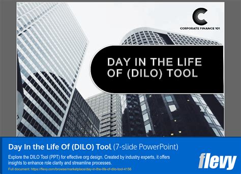 Day In The Life Of Dilo Tool Ppt Slide Deck
