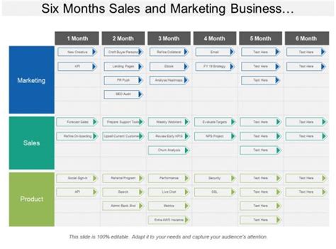 6 Month Marketing Plan Slide Team