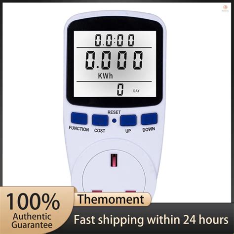 LCD Display Electricity Usage Power Meter Socket Energy Watt Volt Amps Wattage KWH Consumption