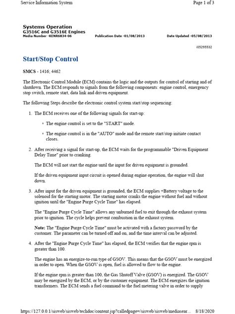 Start Stop Control Sequence Pdf