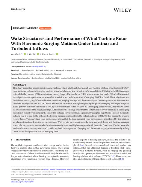 Pdf Wake Structures And Performance Of Wind Turbine Rotor With