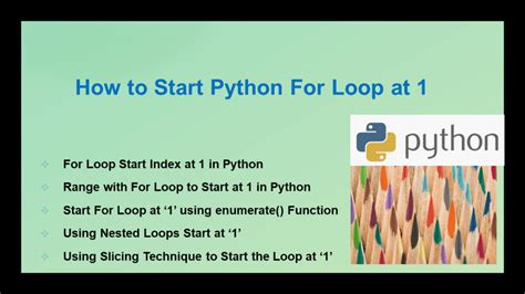 How To Start Python For Loop At 1 Spark By {examples}