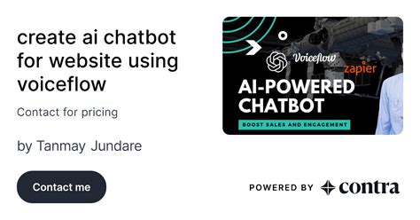 Create Ai Chatbot For Website Using Voiceflow By Tanmay Jundare