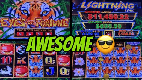 Lightning Link Eyes Of Fortune Progressive Slot Machine Youtube