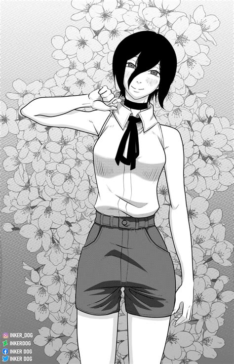 Safebooru - 1girl absurdres armpits bare arms bare shoulders black choker chainsaw man choker ...