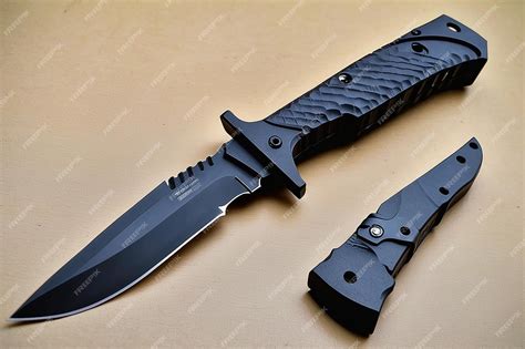 Tactical Fixed Blade Combat Knife Premium Ai Generated Image