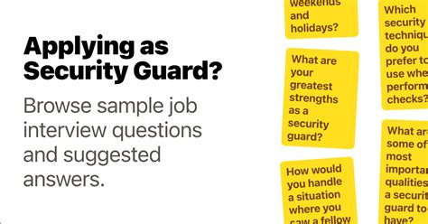 Security Guard Interview Questions