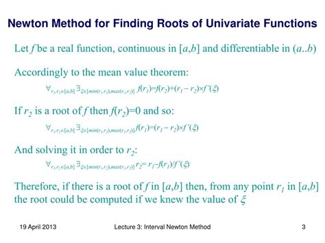 ppt interval newton method powerpoint presentation free download