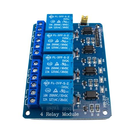 4 Channel 5V 10A Relay Module With Optocoupler Robozar