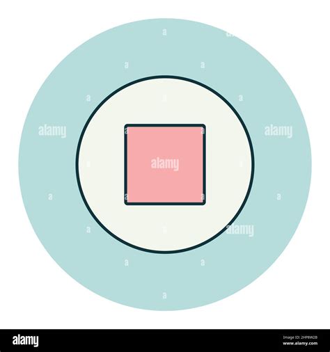 Stop Button Flat Vector Icon Stock Vector Image And Art Alamy