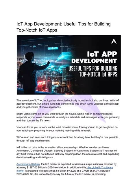 Ppt Iot App Development Guide Useful Tips For Building Top Notch Iot