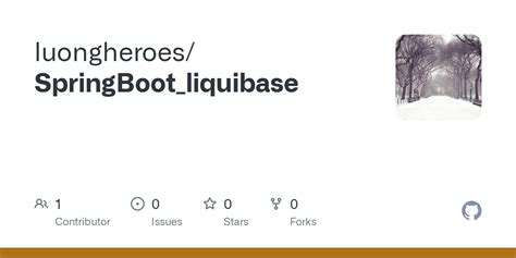 Github Luongheroesspringbootliquibase
