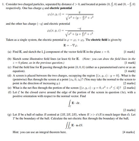 Solved Consider Two Charged Particles Separated By Chegg