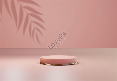 파스텔 자연 배경 위에 로즈 골드 받침대가 있는 화장품 프레젠테이션 사진을 위한 트렌디한 빈 연단 디스플레이 사진 무료 다운로드 Lovepik