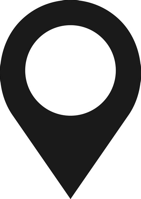 GPS Location Map Pointer Icon Black PNG