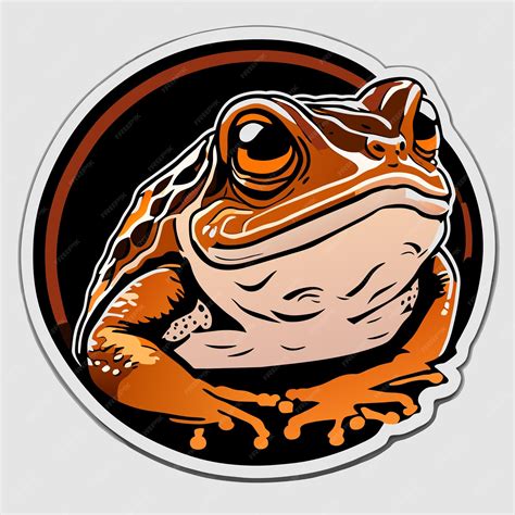 Premium Vector American Toad Sticker Illustration