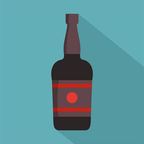 Premium Vector Wine Bottle Icon Flat Illustration Of Wine Bottle