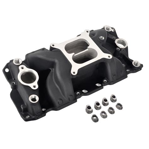 Air Gap Dual Plane Aluminum Intake Manifold For Sbc Small Block Chevy 350 400 Bk Eur 172 41