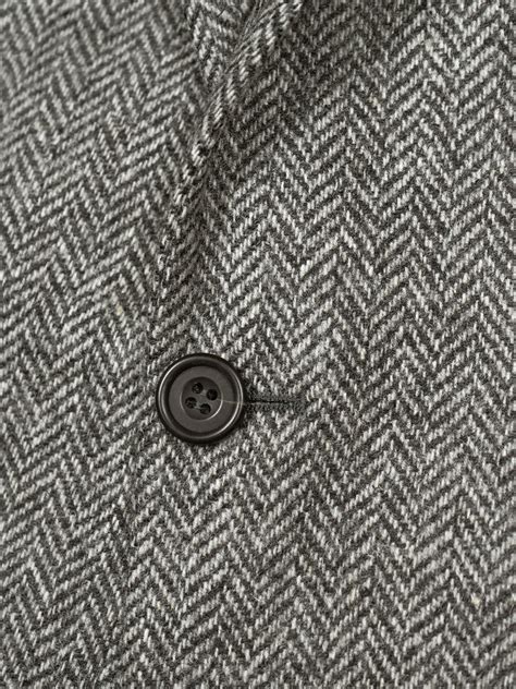 Wool Tweed Sport Jacket Grey Herringbone — The Anthology