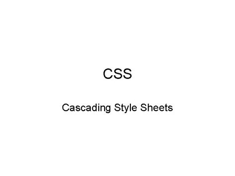 css cascading style sheets objectives using inline styles