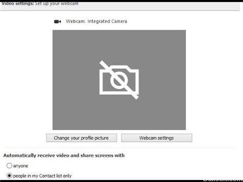 UPDATED Integrated Camera Not Working