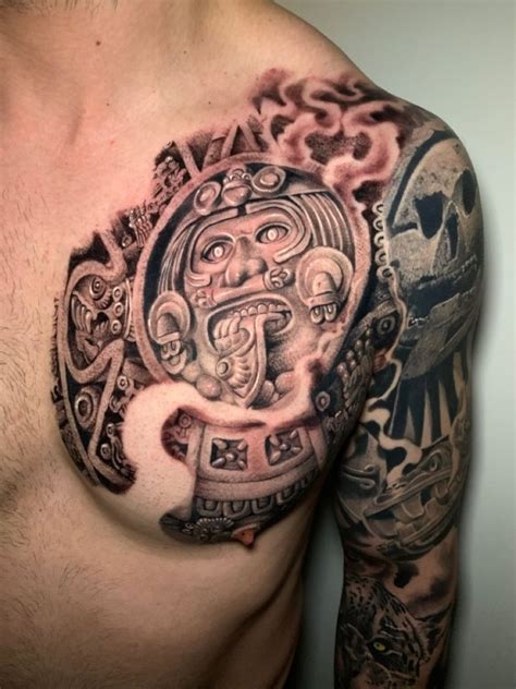 25 Aztec Warrior Tattoo Ideas Bold Sleeve Forearm And Chest Designs